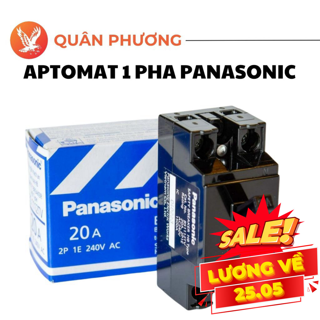 APTOMAT 1 PHA Panasonic 240V – Ngắt điện nhanh, bảo vệ quá tải, chống ...