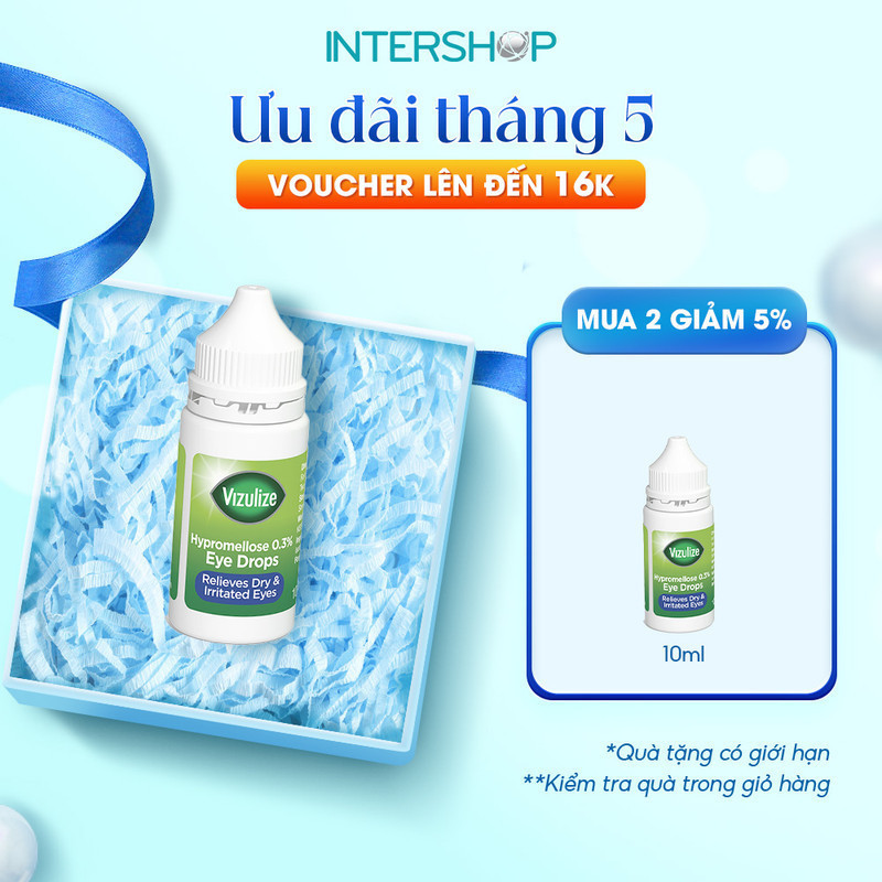 Nước mắt nhân tạo Vizulize Hypromellose làm dịu mắt tức thời, giảm cảm ...
