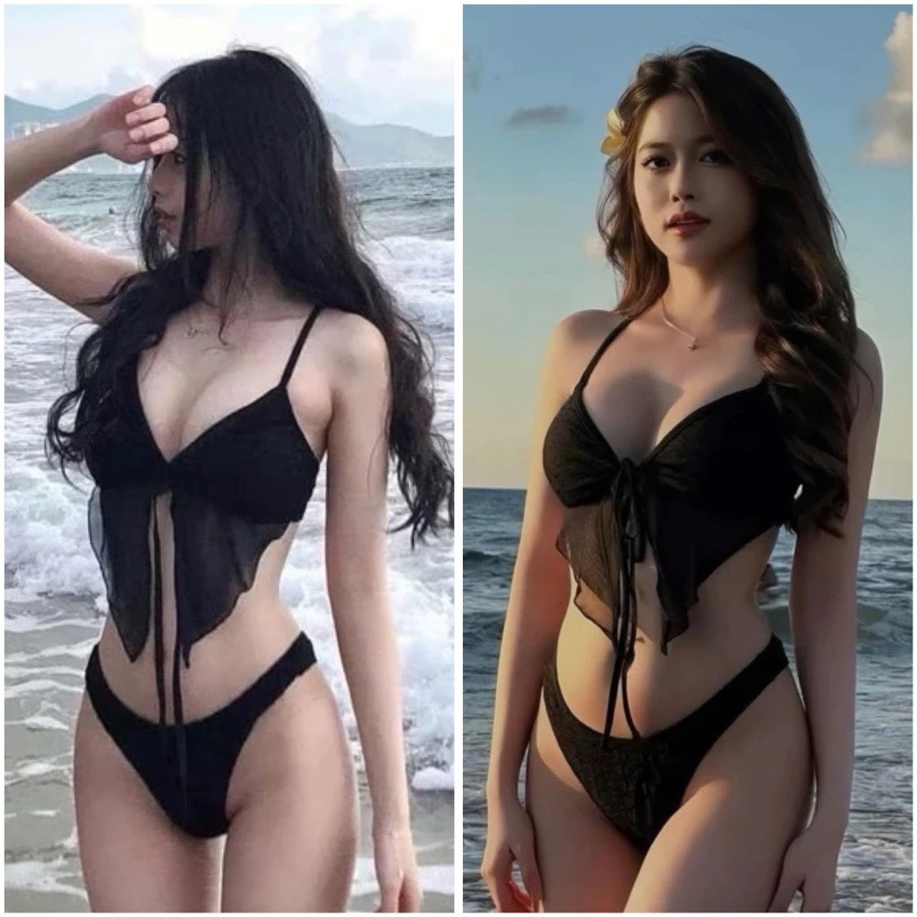 Bikini 2 mảnh 4LOVE Màu Đen Phối Lưới Vạt Dưới Bụng Khoe Vòng 1 Sexy Quyến Rũ Sang Chảnh - R15 ...