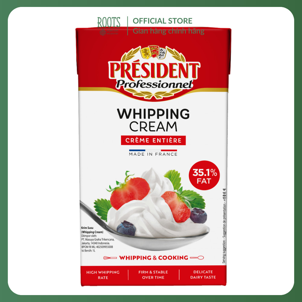 (ShipHỏaTốc) PRESIDENT - Kem Tươi, Crème Entière, Whipping Cream ...