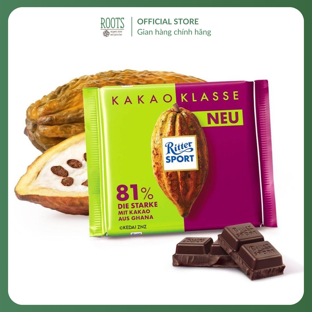 (ShipHỏaTốc) RITTER SPORT - Socola Đắng 81% Cacao, 81% Extra Intense ...