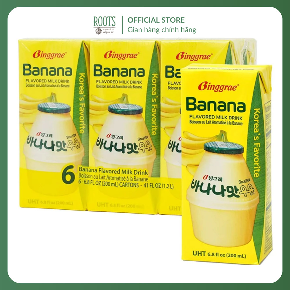 (Ship hỏa tốc) BINGGRAE - Sữa Chuối, Banana Flavored Milk Drink, 6.8 fl oz (200ml) | Shopee Việt Nam