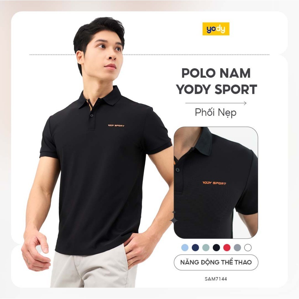 [Đồng Giá 199] Áo polo nam Yody thể thao năng động thấm hút mồ hôi co ...
