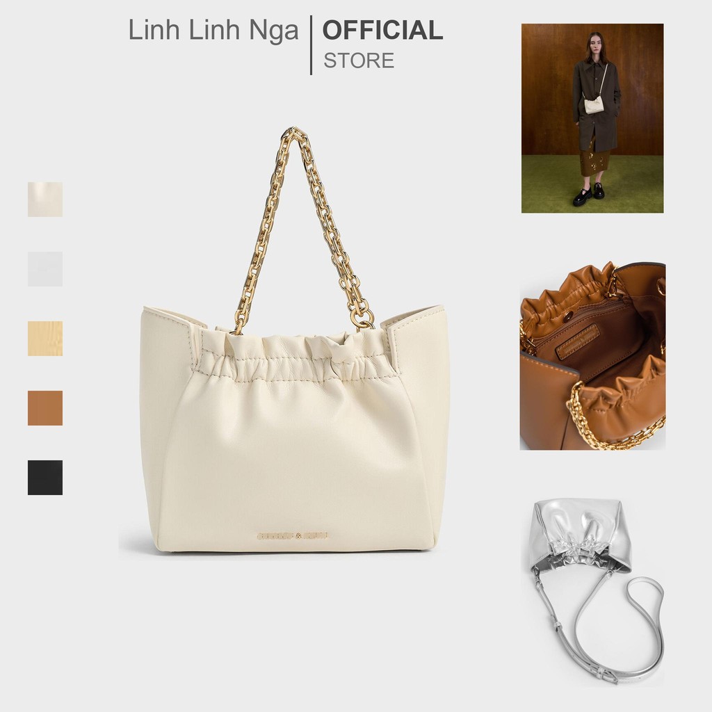 Túi C&K Brigette Ruched Chain-Handle Shoulder Bag - CK2-20782466 chính ...