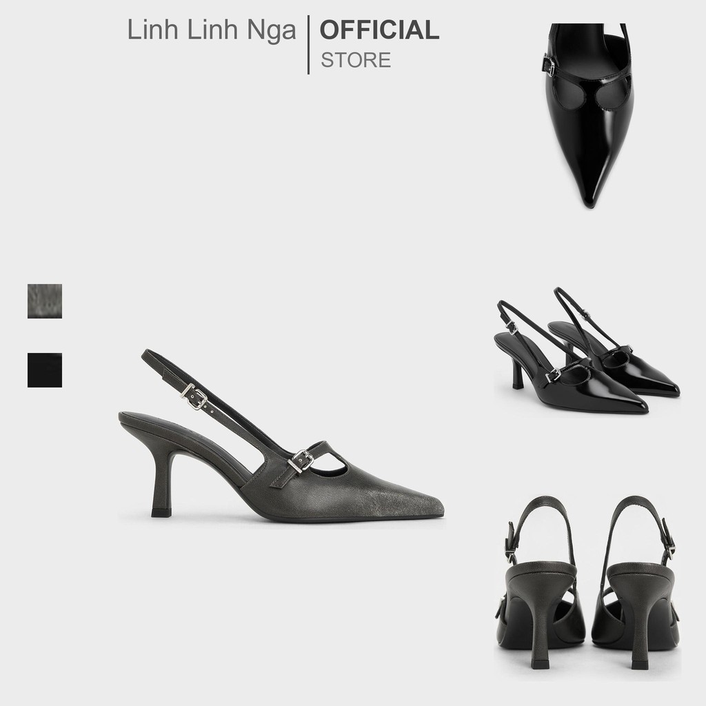 Giày C&K T-Bar Pointed-Toe Slingback Pumps - CK1-60361547 chính hãng đủ ...