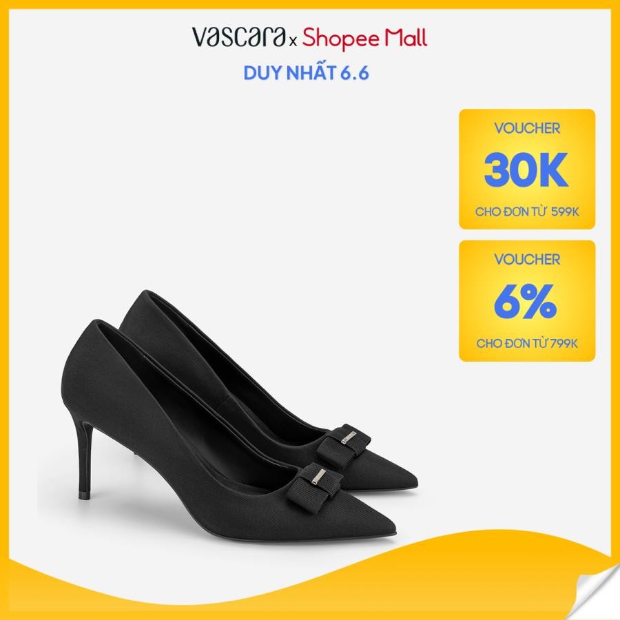 [Voucher 30K | 6.6] Vascara Giày Bít Mũi Nhọn Đính Nơ Trang Trí - BMN ...