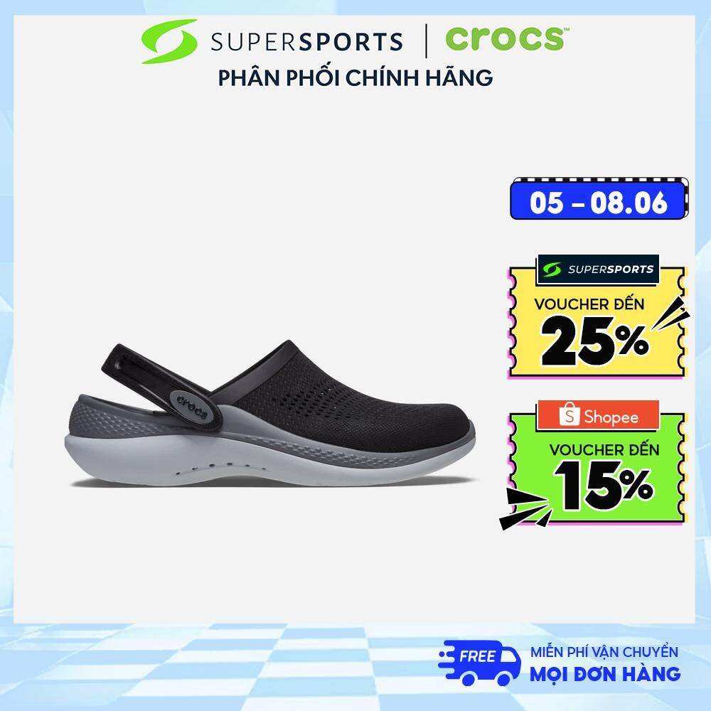 Giày Clog Unisex Crocs Literide 360 - Đen - 206708-0DD LS100 | Shopee ...