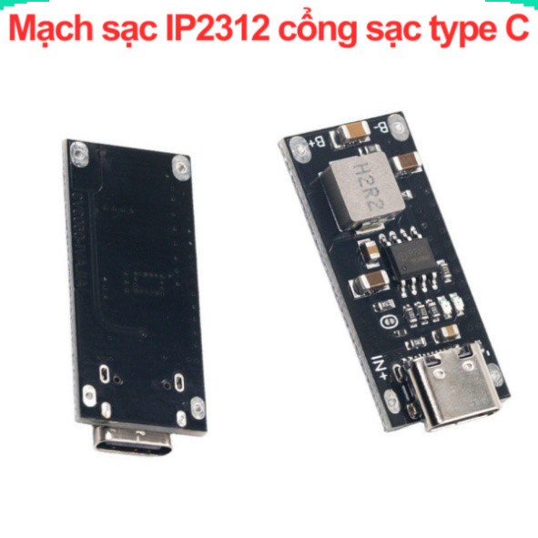 Mạch sạc pin lithium IP2312 cổng sạc type C có thể điều chỉnh điện áp 4.2V / 4.35V dòng sạc 3A ...
