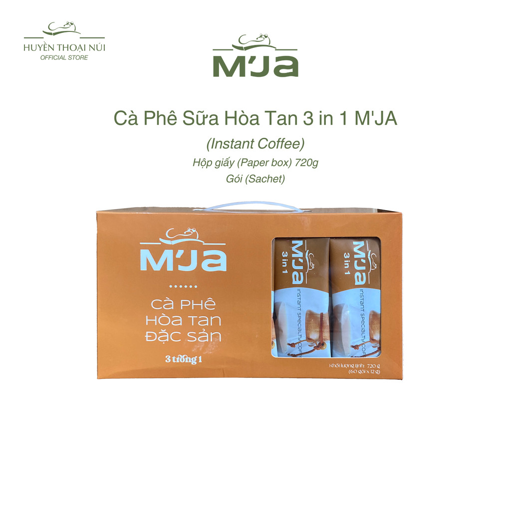 Cà Phê Sữa Hòa Tan MJA 3 in 1 Hộp 720g (60 Gói) – Đậm vị cà phê, hậu vị đắng, ngọt dịu | Shopee ...