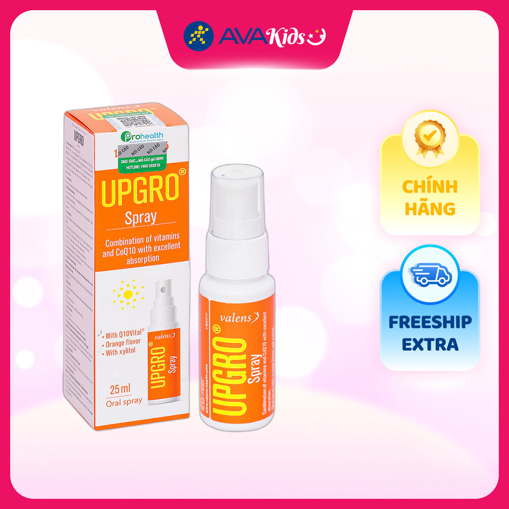 Lọ xịt Valens Upgro Multivitamin hỗ trợ tăng sức đề kháng 25 ml (từ 6 ...