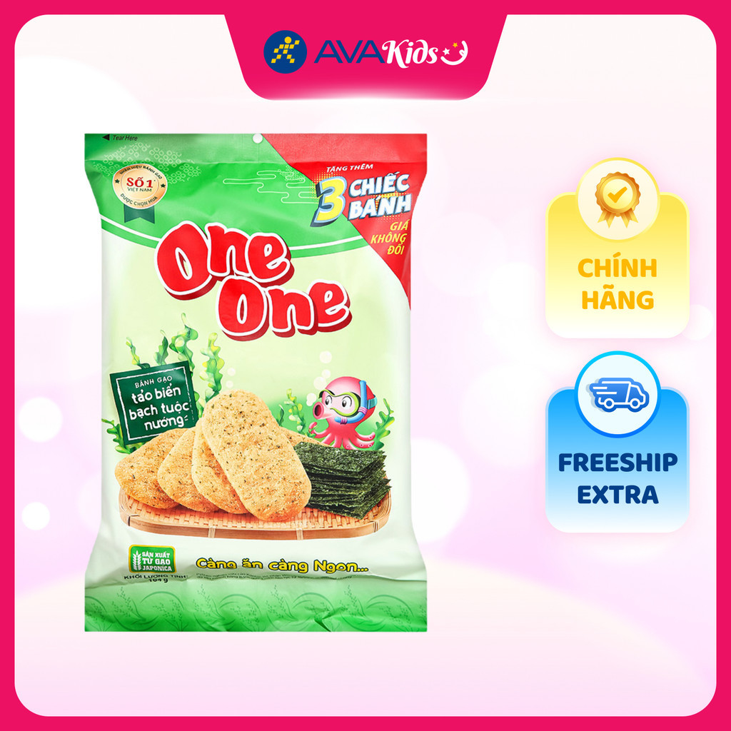 Bánh gạo One One vị tảo biển bạch tuộc nướng gói 104g (từ 1 tuổi) | Shopee Việt Nam