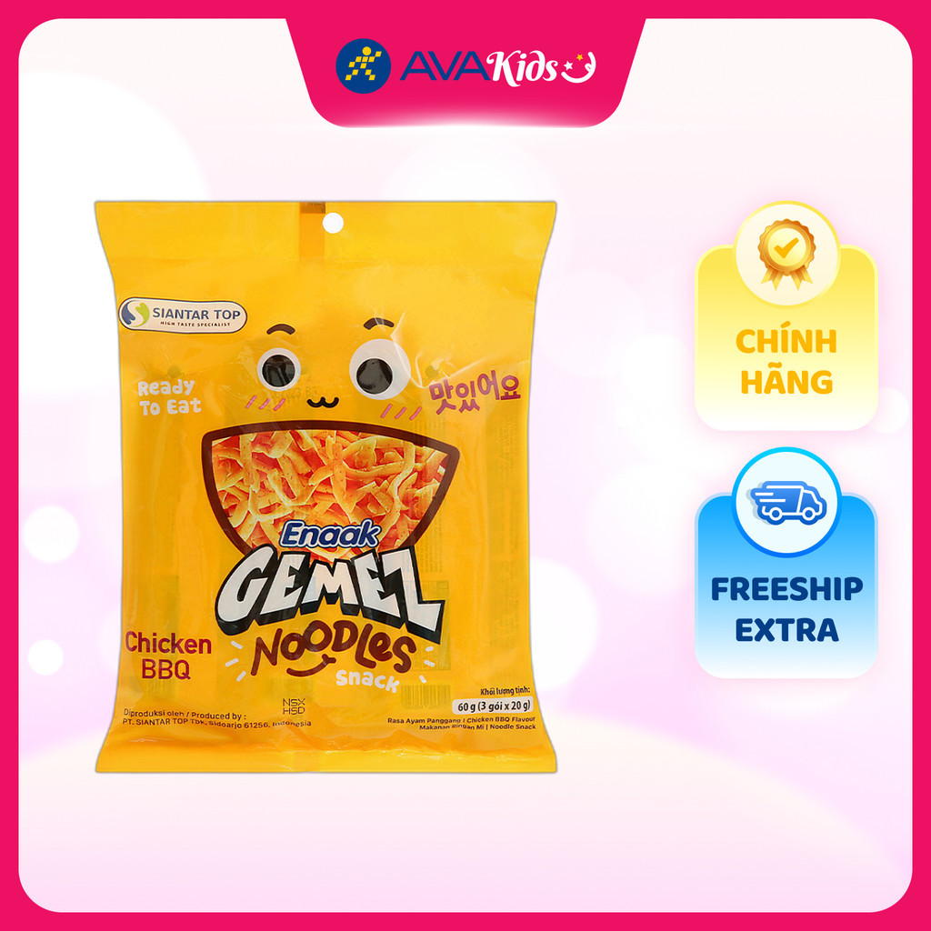 Túi 3 gói snack mì vị gà BBQ Enaak 20g | Shopee Việt Nam