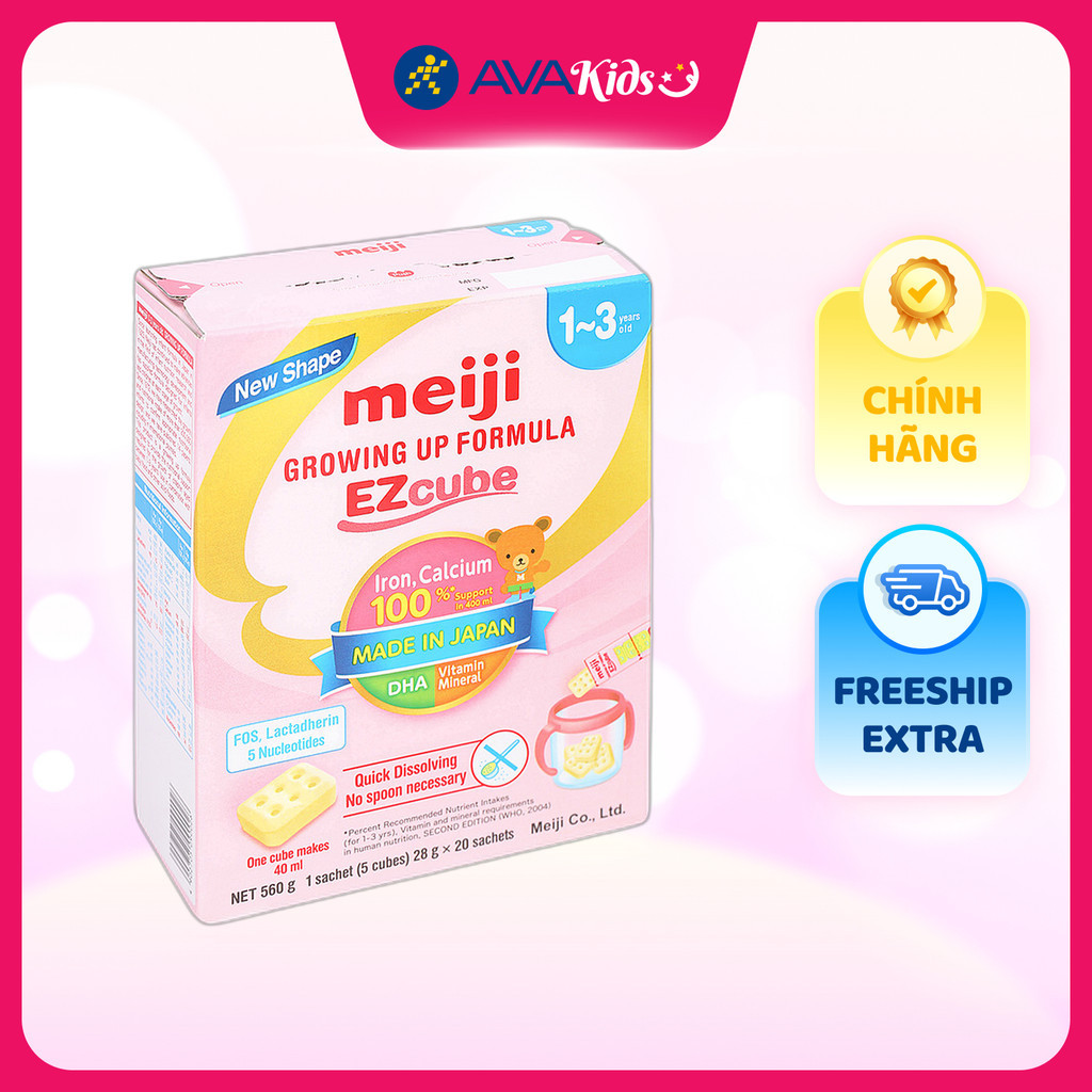 Sữa bột dạng thanh Meiji Growing Up Formula Ezcube 560g (1 - 3 tuổi) | Shopee Việt Nam