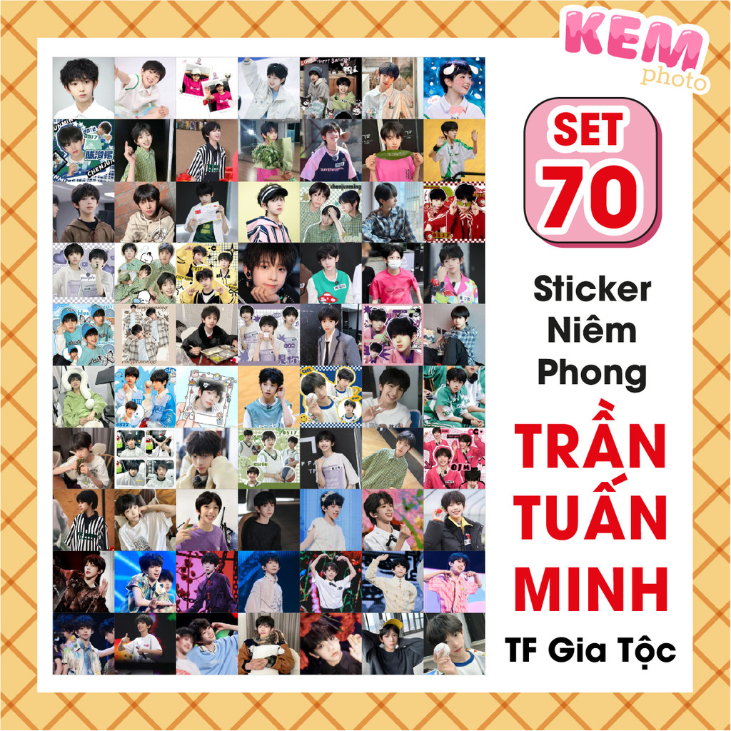 SET 70 sticker niêm phong TRẦN TUẤN MINH - CHEN JUN MING - TF GIA TỘC ...