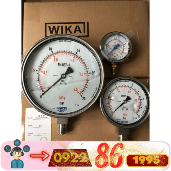 Đồng Hồ Đo Áp Suất Wika EN837-1 mới | Shopee Việt Nam