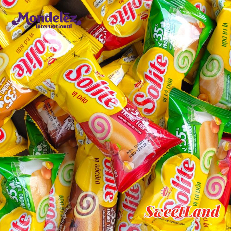 Bánh bông lan cuộn nhân kem Solite gói 18g | Shopee Việt Nam