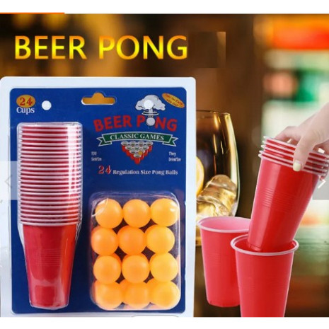 Trò chơi tiệc tùng party bảng đồ uống bia Beer Pong 24 cups | Shopee ...