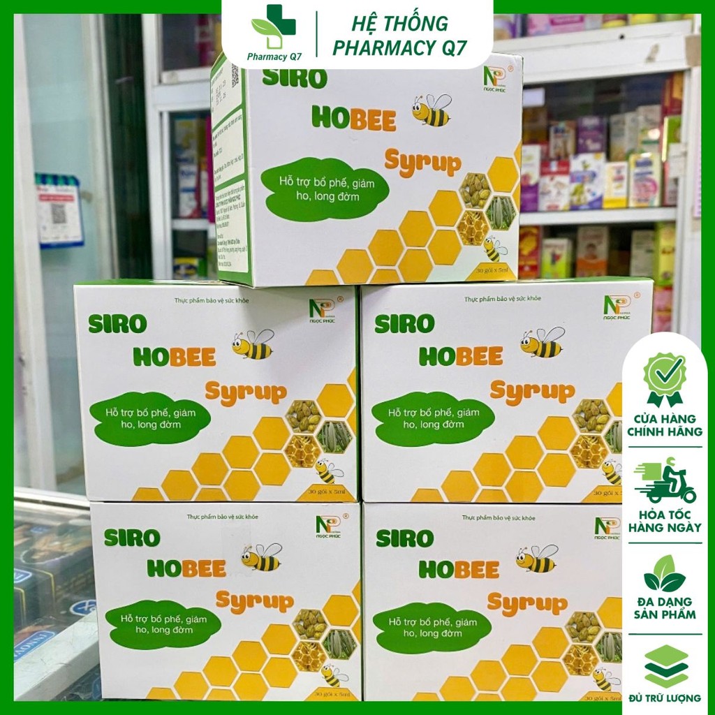 Siro Hobee Syrup bổ phế giảm ho long đờm hộp 30 gói SIRO HOBEE SYRUP ho ...