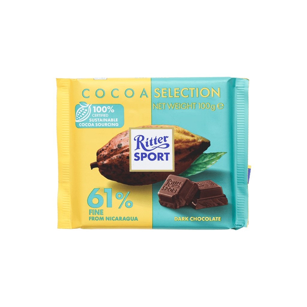 [DATE 27/05/2025] SOCOLA ĐEN 61% CACAO HIỆU RITTER SPORT 100G | Shopee ...