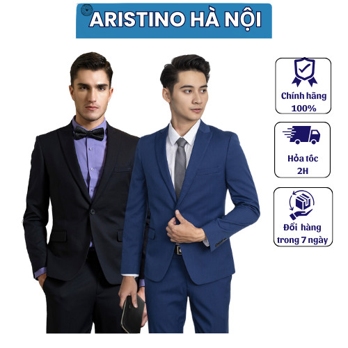 Bộ suit nam aristino form ôm 1 khuy xẻ hông ASU17-07( 3 màu) TAG 3400K | Shopee Việt Nam