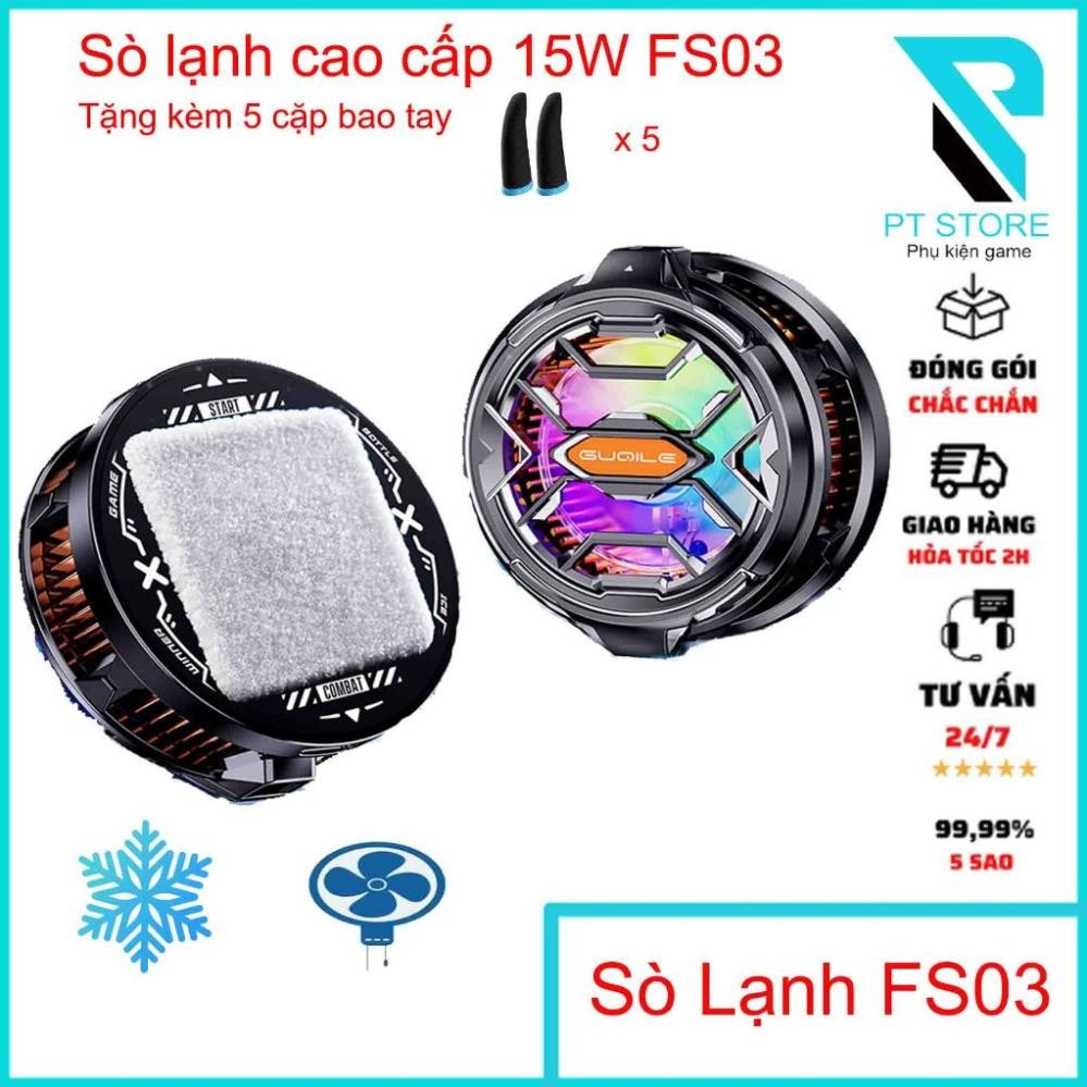 Quạt Tản Nhiệt Sò Lạnh Cao Cấp FS03 Cho Điện Thoại, Máy Tính Bảng - Công Suất 15W - Thiết Kế ...