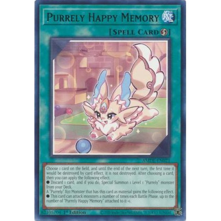 [ Bài Yugioh Chính Hãng ] Purrely Happy Memory - AMDE-EN021 - Rare 1st ...