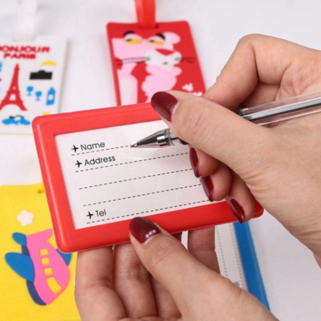 Vali sài gòn Thẻ Đeo Bảng Tên Silicon Name Tag Chống Thất Lạc Cho Balo ...