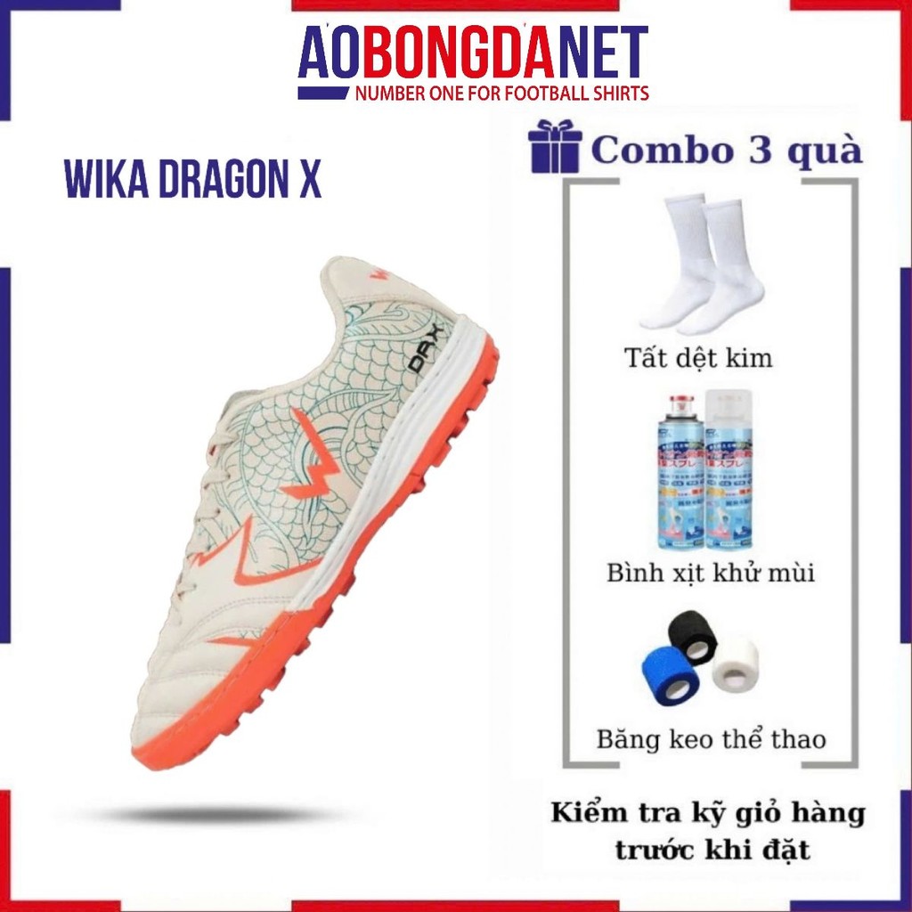 Giày Đá Bóng Wika DragonX Chính Hãng, Giày Đá Banh DRX Hoàng Đức, Thiết Kế Ôm Chân Họa Tiết Nổi ...