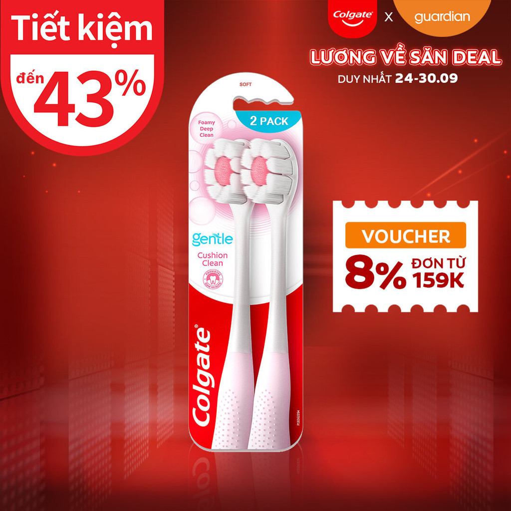 Bộ Đôi Bàn Chải Đánh Răng Tạo Bọt Siêu Mịn Colgate Cushion Clean ...