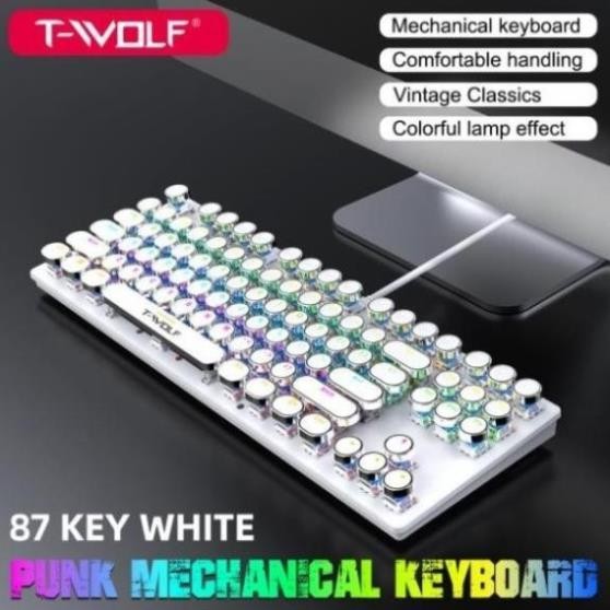 Bàn phím cơ T-WOLF T12, Blue Switch, USB, LED, 87 Gaming | Shopee Việt Nam
