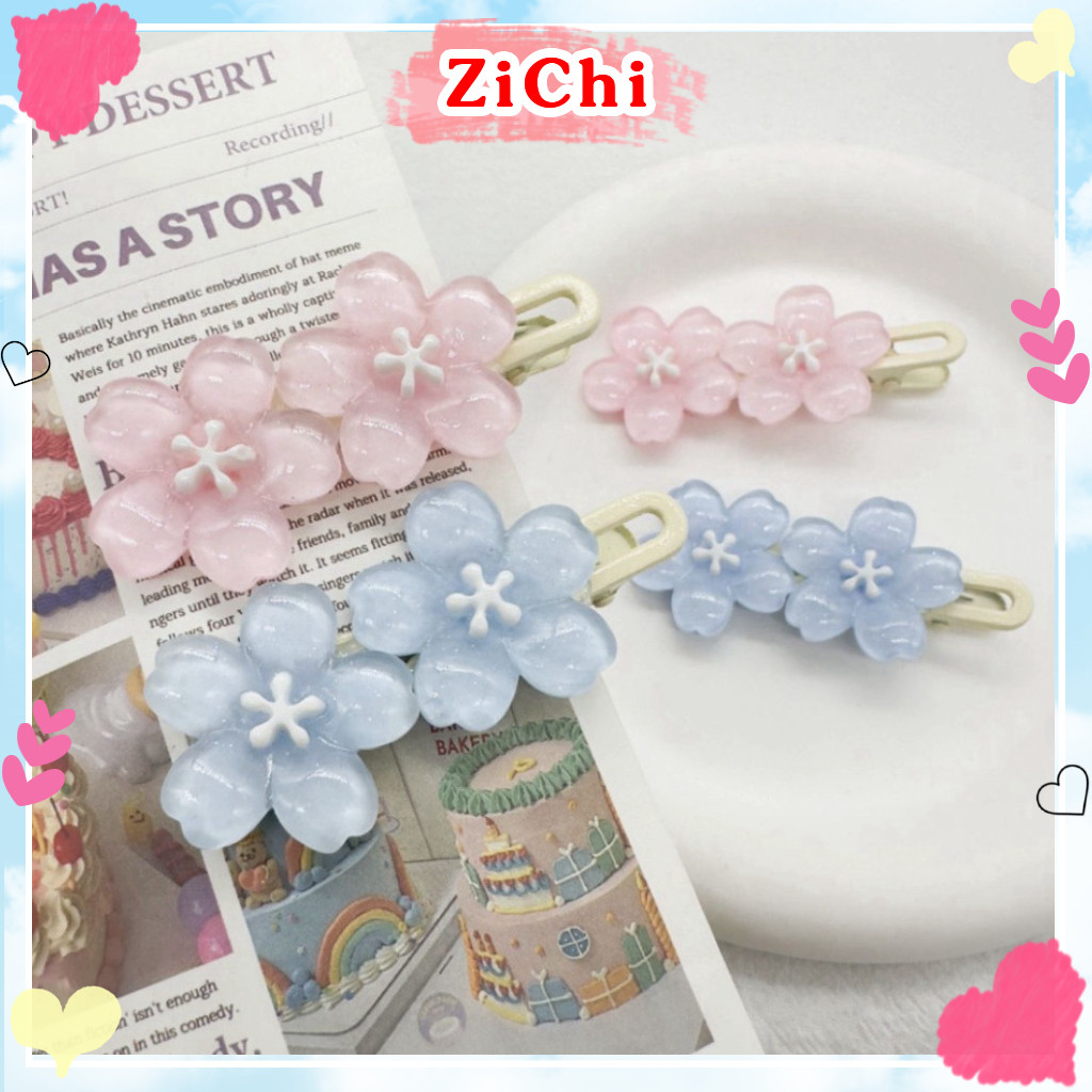 Kẹp tóc hoa anh đào xinh xắn, kẹp tóc mái mini cute dành cho nữ ZiChi ...