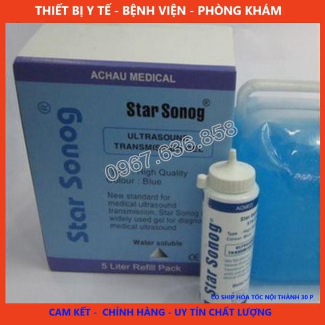 Gel siêu âm star soong màu xanh can 5 lít, HÀNG CHÍNH HÃNG TBYT ...