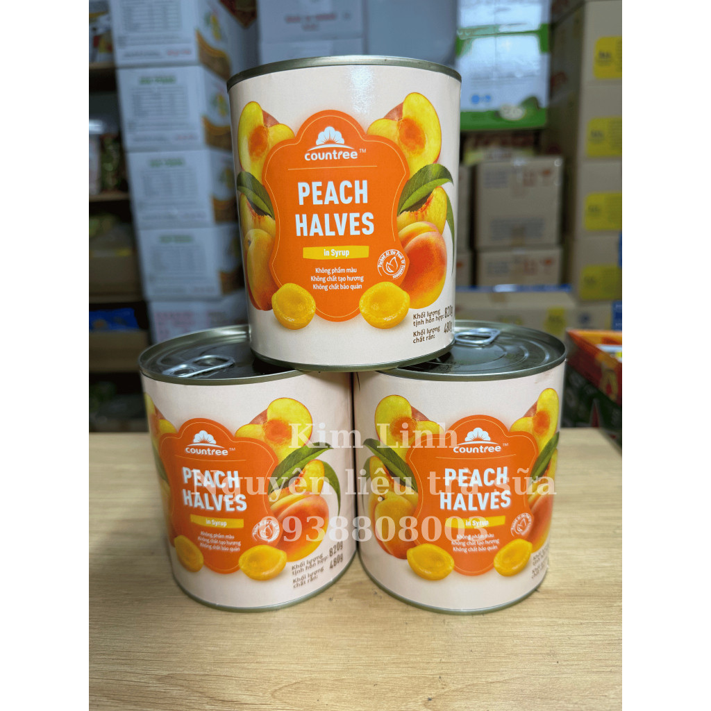 Đào Ngâm Countree Lon 820g (Miếng to, giòn) | Shopee Việt Nam