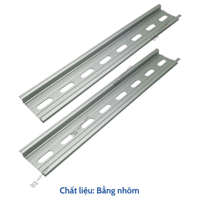 Thanh ray nhôm gắn CB – aptomat, thanh nhôm gài CB các loại dài 1 Mét ...