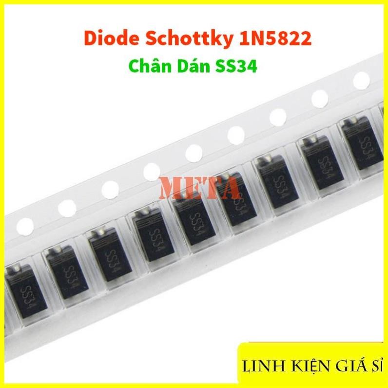 [Túi 5 Con] SS34 - Diode Schottky 1N5822 IN5822 3A/40V Chân Dán - Chất ...