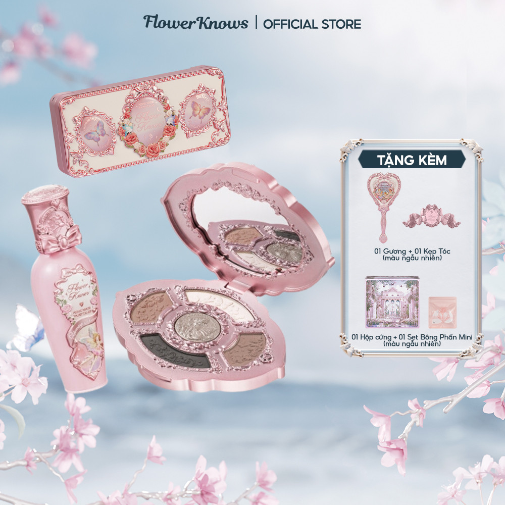 Flower Knows Midsummer Fairytales Collection Lipstick Eyes Bộ quà tặng ...