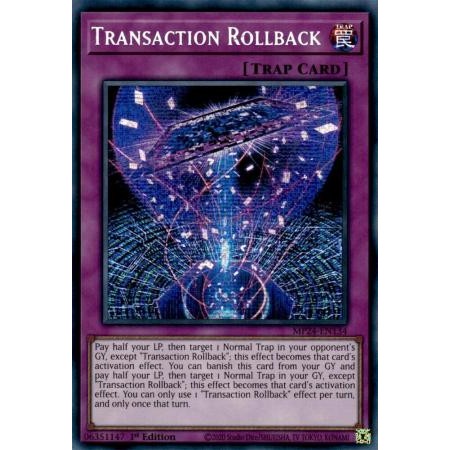[ Bài Yugioh Chính Hãng ] Transaction Rollback - MP24-EN134 - Prismatic ...
