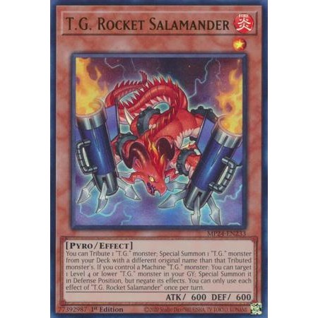 [ Bài Yugioh Chính Hãng ] T.G. Rocket Salamander - MP24-EN233 - Ultra Rare 1st Edition | Shopee ...