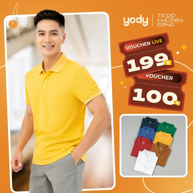 [30%] Áo Polo Nam Yody cafe tổ ong kiểu dáng basic mềm mịn thoáng mát ...