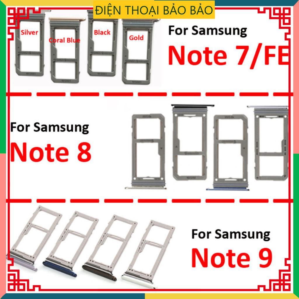 Khay Sim Samsung Note 8 9 7 FE Fan Edition Điện Thoại Chính Hãng ...