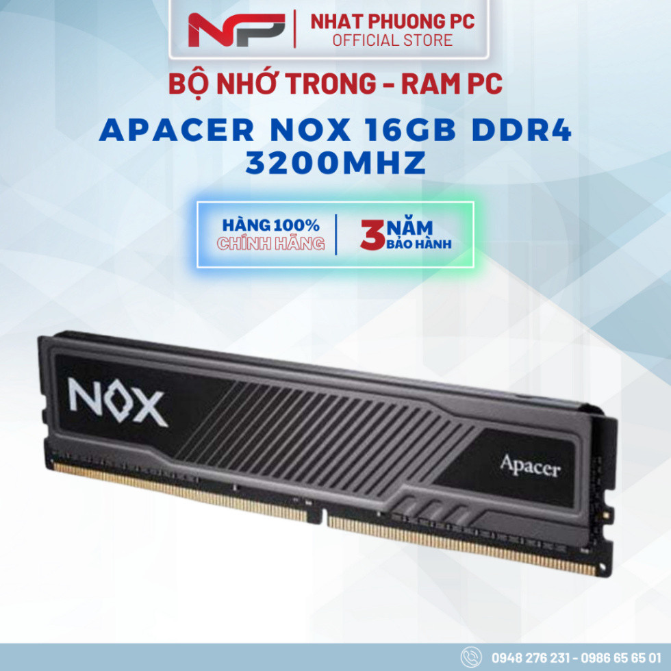 Ram Máy Tính Apacer NOX 16GB DDR4 3200MHz - Hàng chính hãng bảo hành 36 ...
