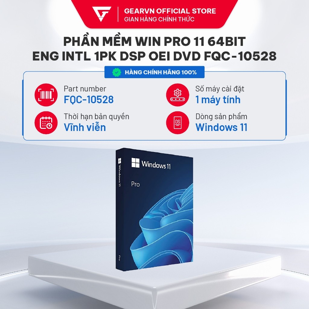 [BẢN CỨNG - KHÔNG HOÀN TIỀN] Phần mềm Windows Pro 11 64Bit Eng Intl 1pk ...