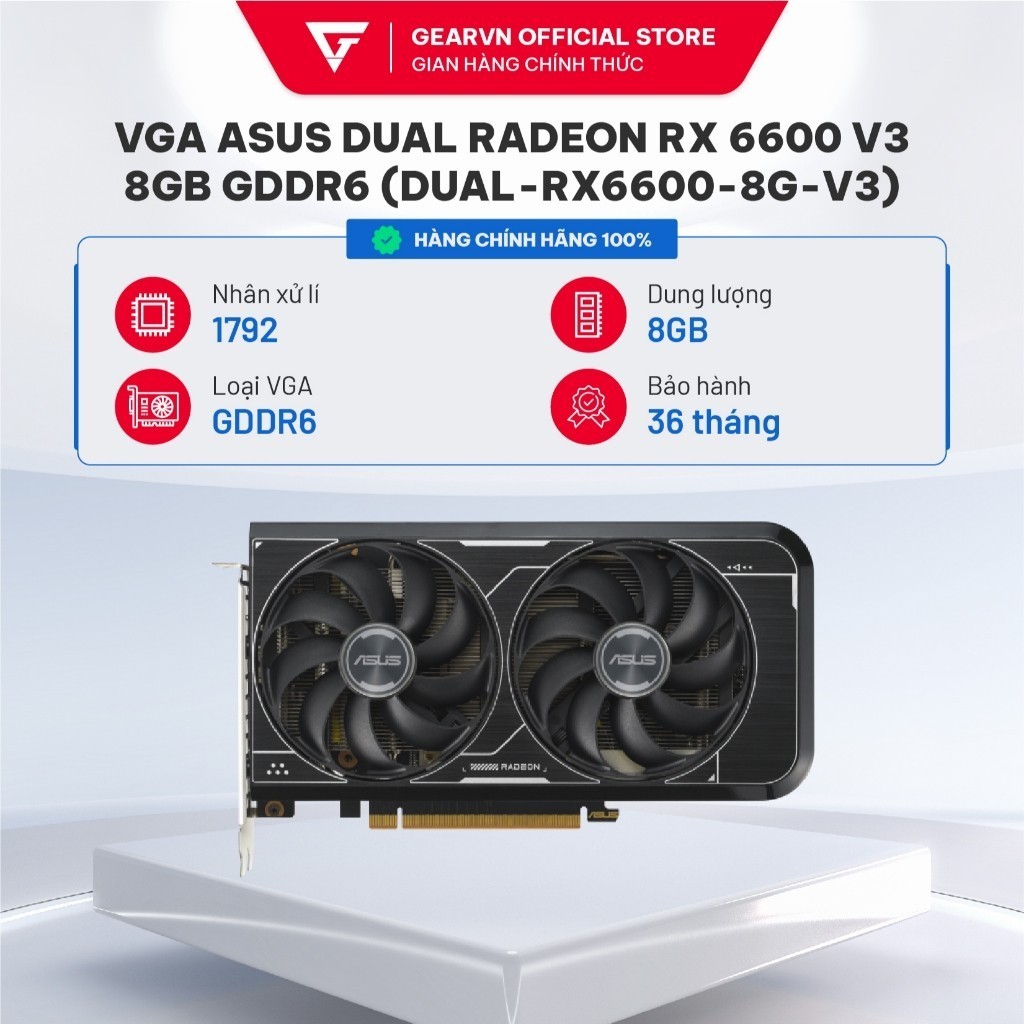 Card màn hình ASUS Dual Radeon RX 6600 V3 8GB GDDR6 (DUAL-RX6600-8G-V3) | Shopee Việt Nam
