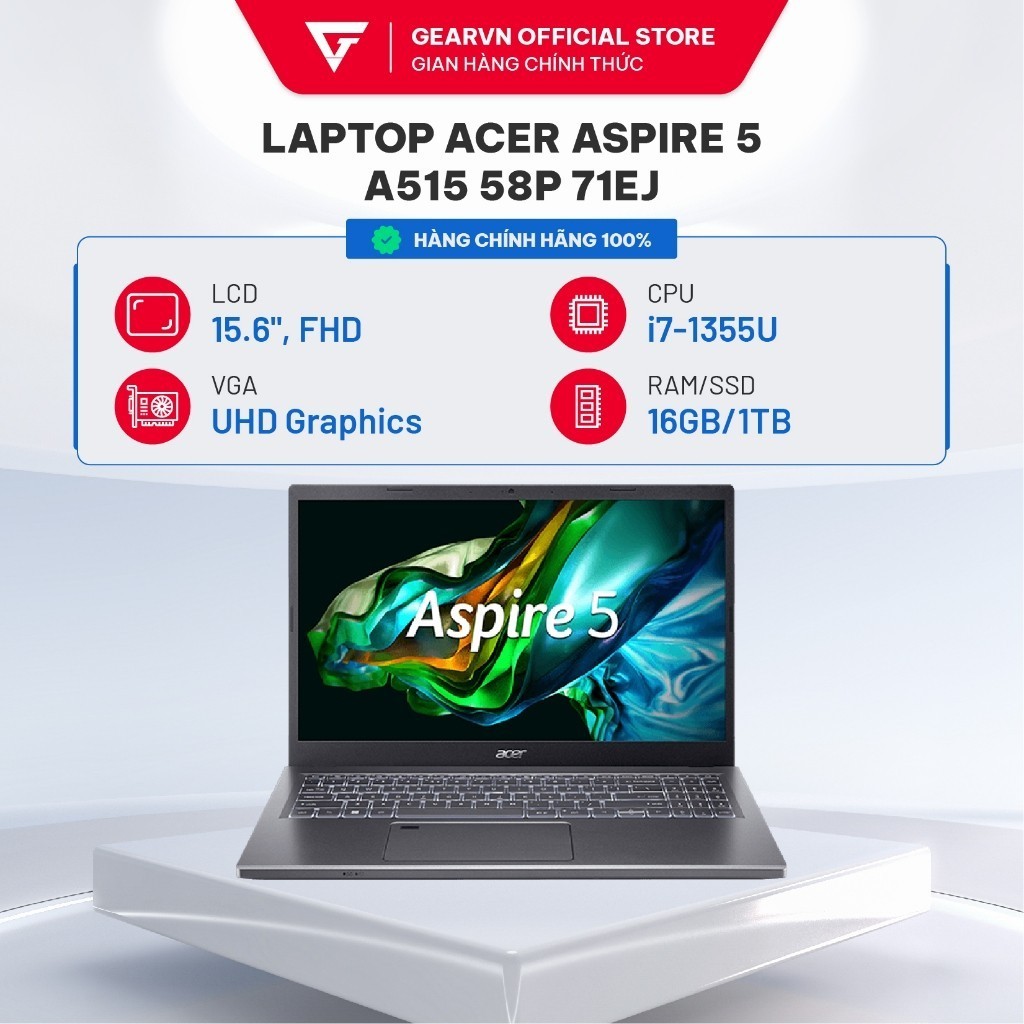 Laptop Acer Aspire 5 A515 58P 71EJ I7| 16GB| 1TB| Intel UHD Graphics | Shopee Việt Nam