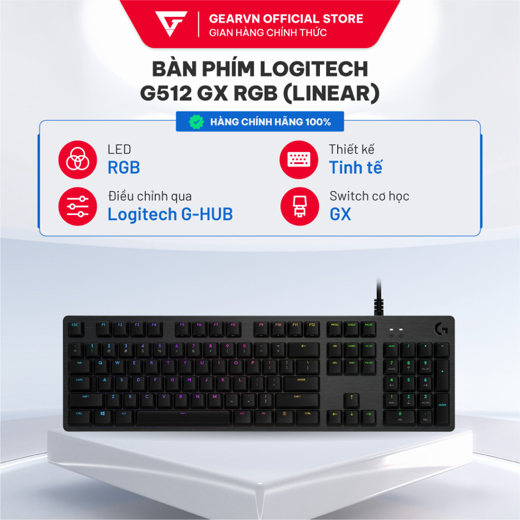 Bàn phím Logitech G512 GX RGB Tactile/ Linear/ Clicky | Shopee Việt Nam