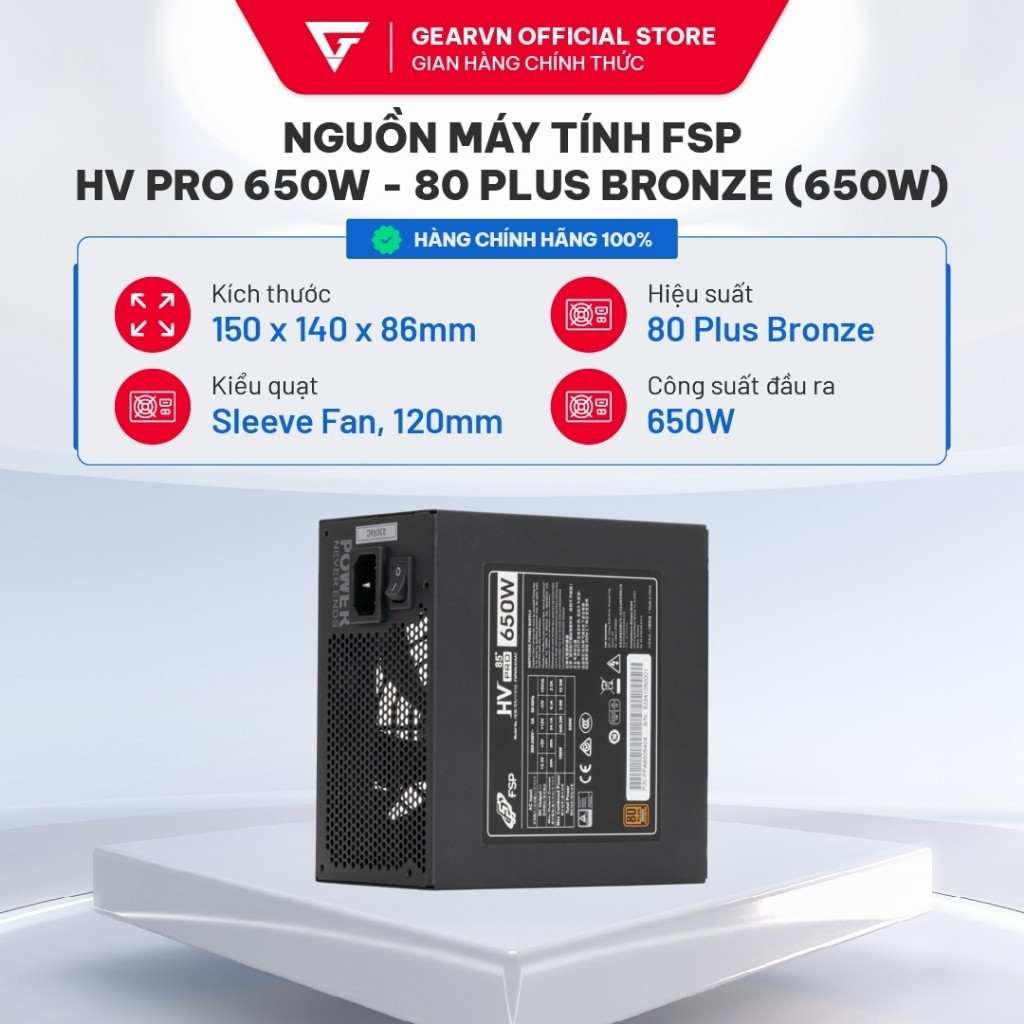 Nguồn máy tính FSP HV PRO 650W - 80 Plus Bronze (650W) | Shopee Việt Nam