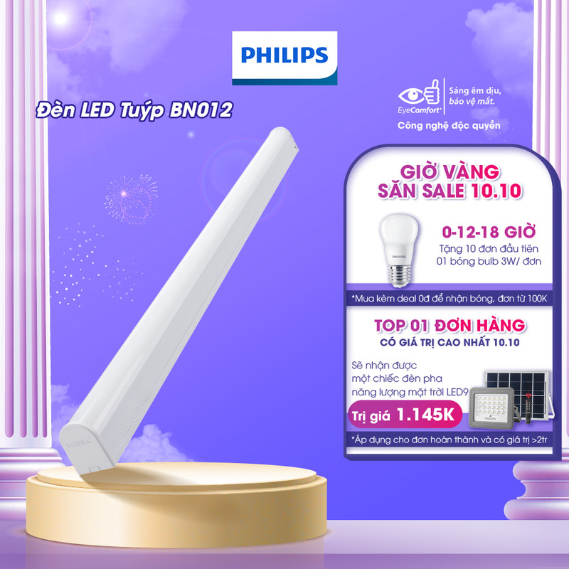 Bộ máng đèn Philips LED Batten BN012C LED10/NW L600 T8 G1 (01 đèn ...