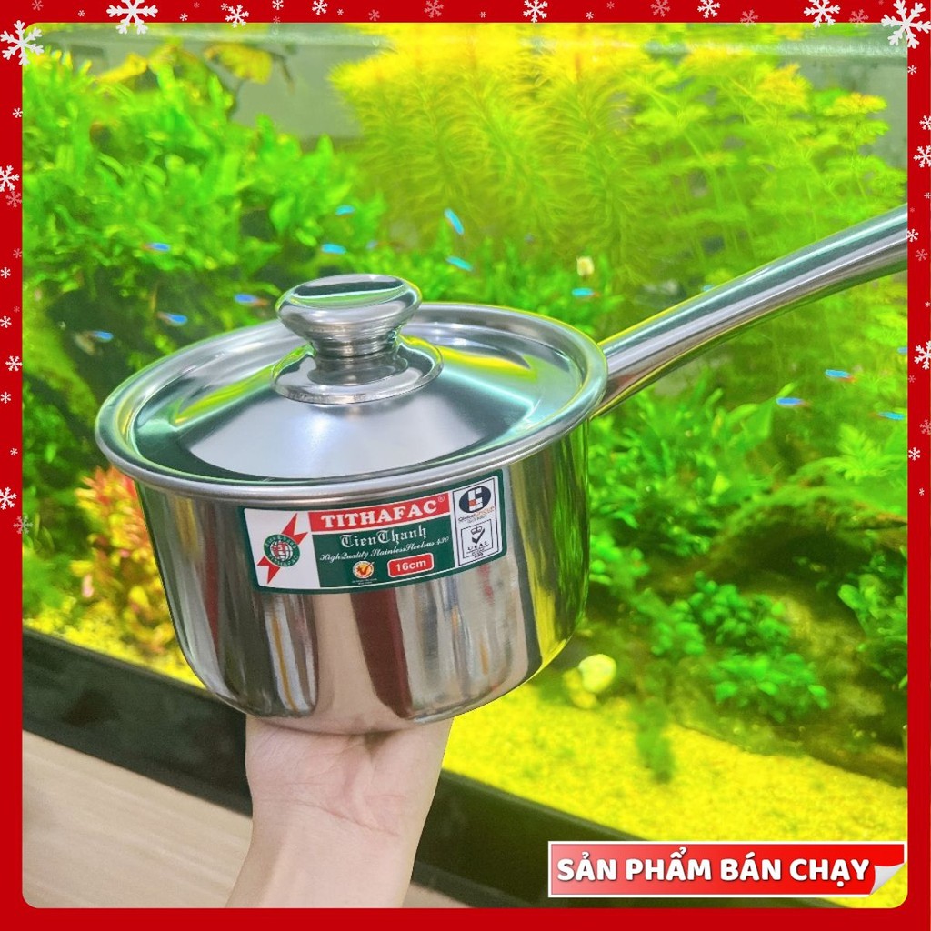 Quánh inox 430 TITHAFAC kèm nắp inox - quánh nồi inox 430 dùng đươc mọi ...