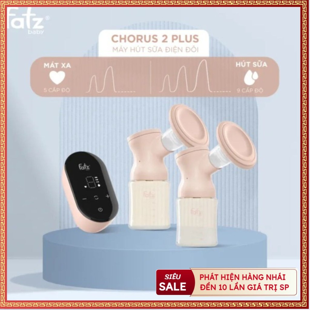 chính hãng - MÁY HÚT SỮA ĐIỆN ĐÔI CÓ PIN SẠC FATZBABY FATZ CHORUS 2 ...