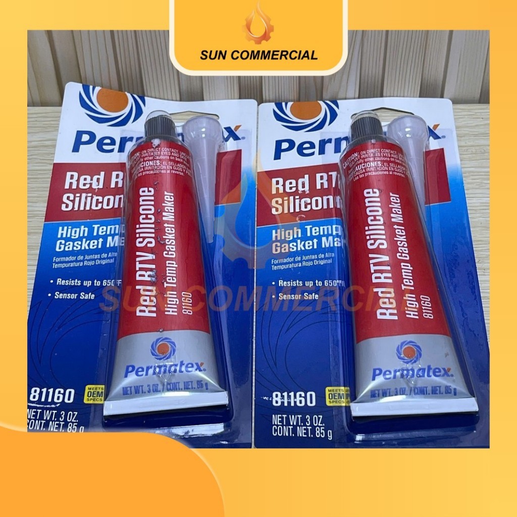 Permatex 81160 High-Temp Red RTV Silicone Gasket, 85g/tuýp, Keo dán ron ...